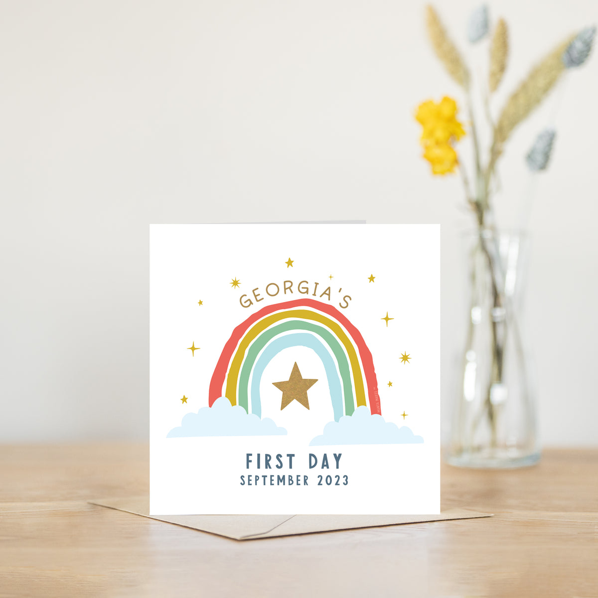 Personalised First Day Card – Manta Makes