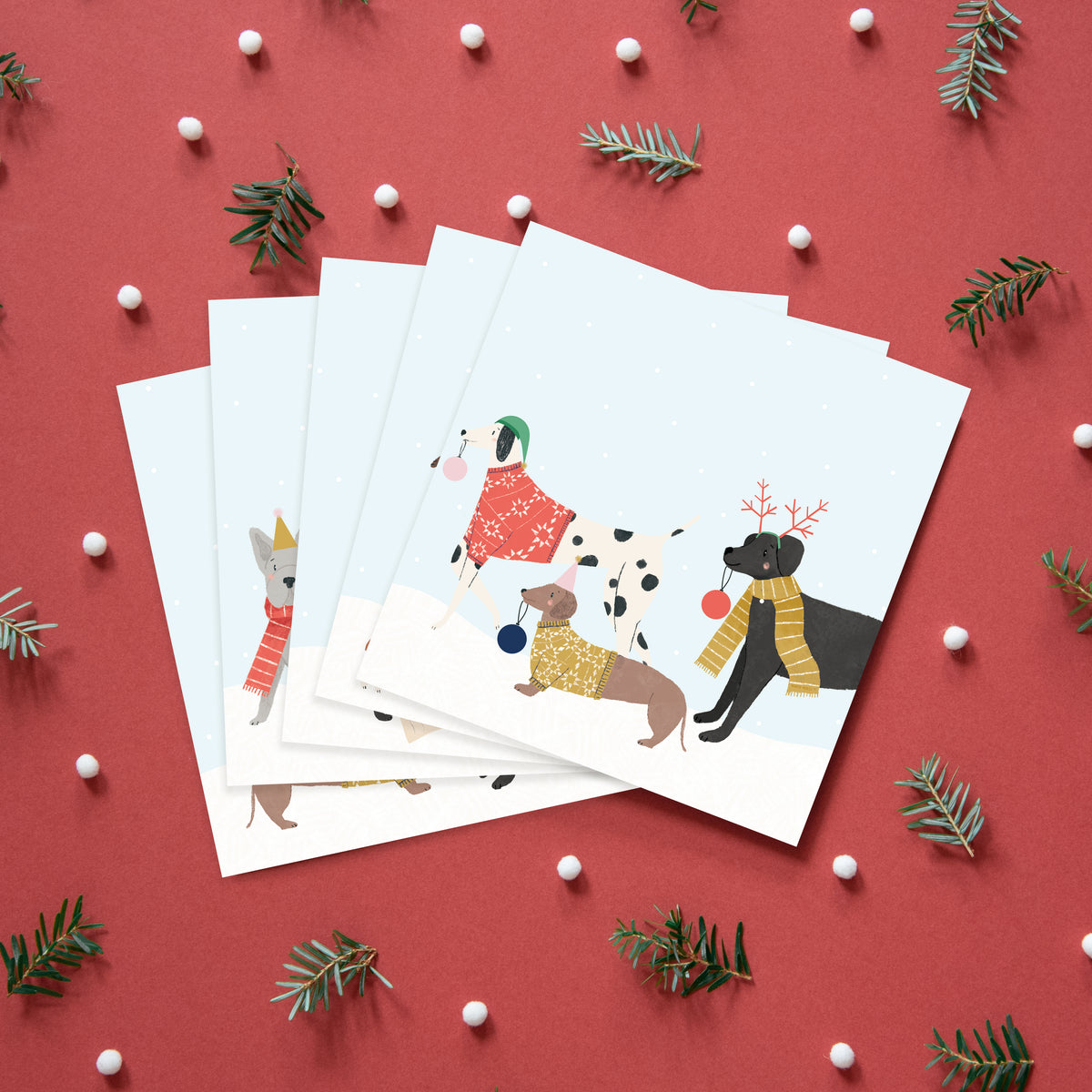 Christmas Cards (Set of 5) - Dogs – Manta Makes