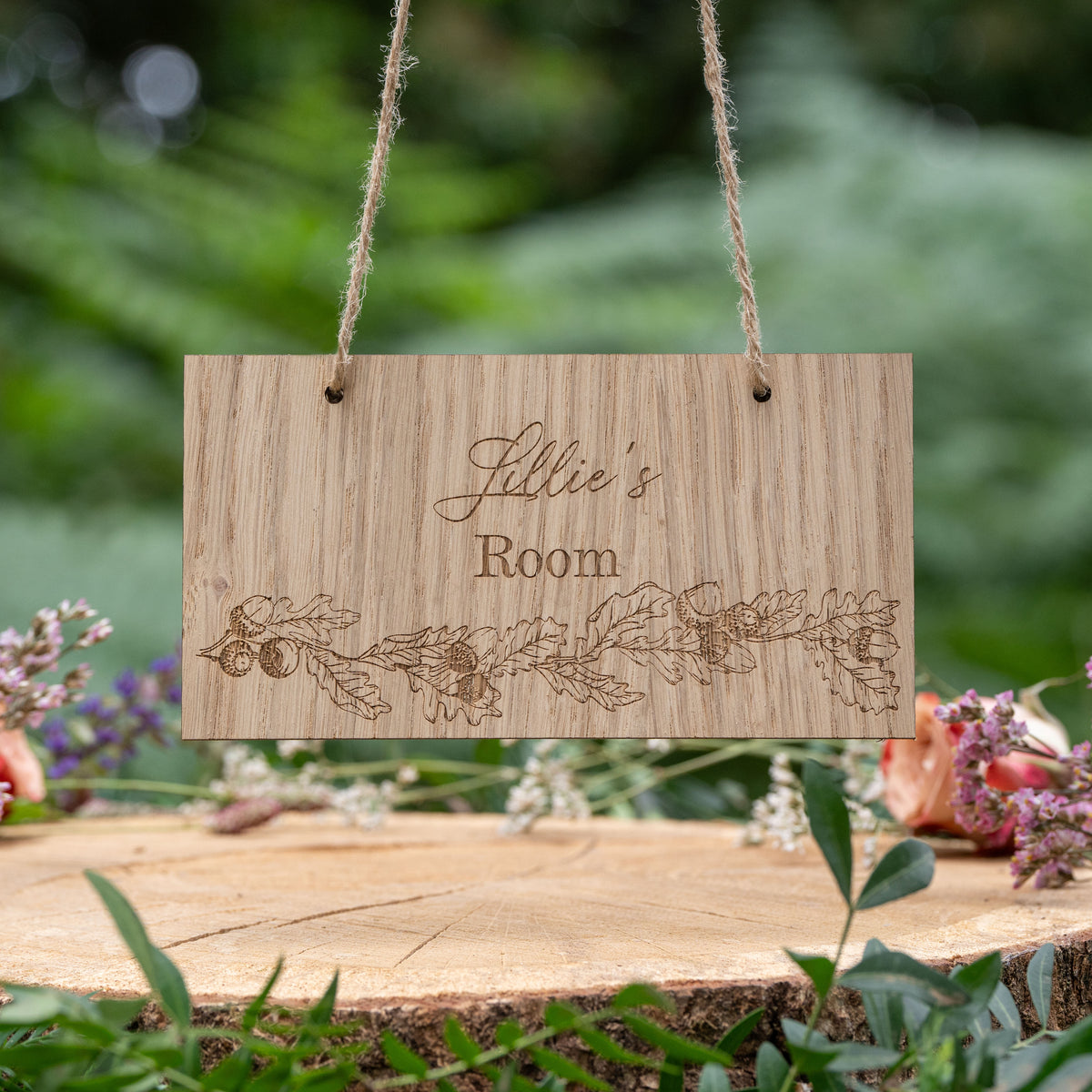 Personalised Acorn Room Plaque – Manta Makes